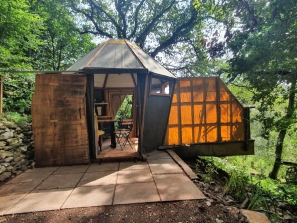 Treehouse holidays in a glamping pod in a Somerset forest